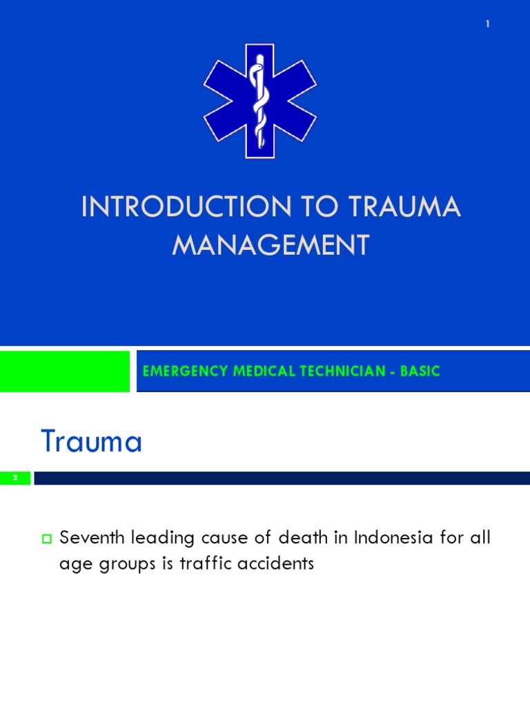 1 Introduction Trauma | PDF | Major Trauma | Human Diseases And Disorders