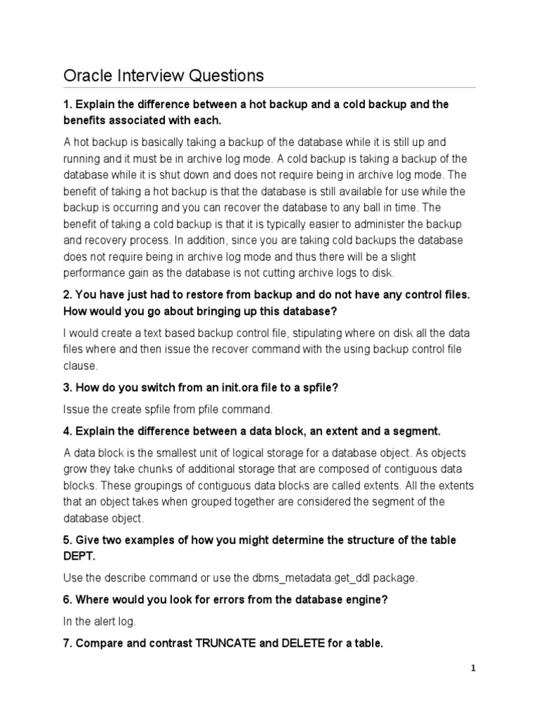 Oracle Interview Questions Download Free Pdf Plsql Parameter Computer Programming