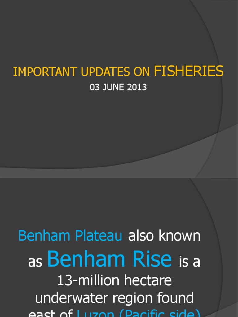 Benham Rise Final Powerpoint Presentation | PDF | Fishery | Oceanography