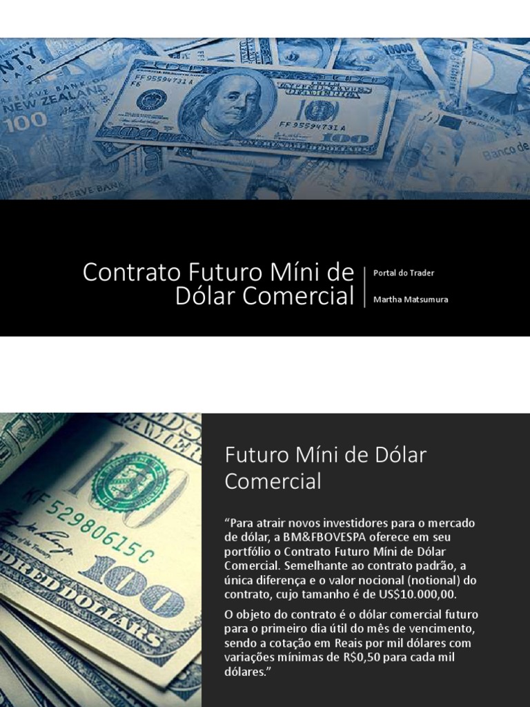 Futuro Mini Dólar PDT | PDF | Contrato de futuros | Dólar americano