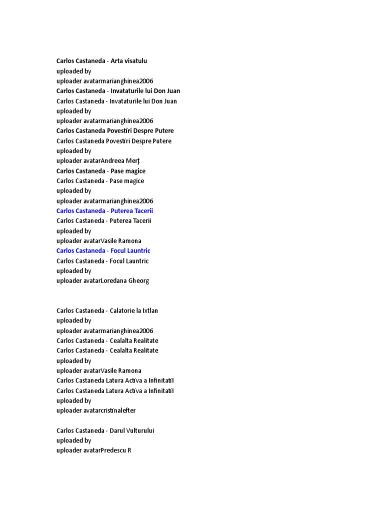 Carlos Castaneda - Books | PDF