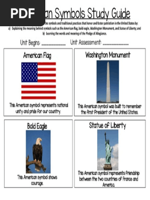 American Symbols Worksheet 1st Grade