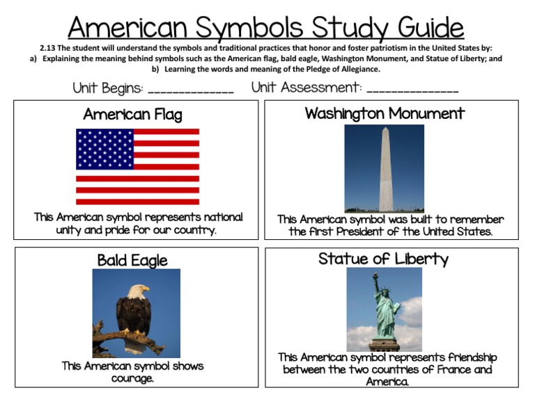 American Symbols Study Guide | PDF
