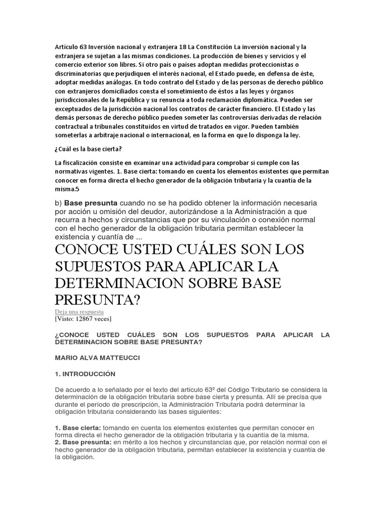 Artículo 63 Inversión Nacional y Extranjera 18 La Constitución La ...