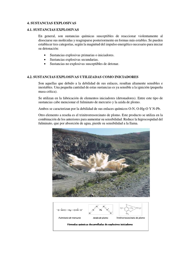Sustancias Explosivas | PDF | Material explosivo | Química