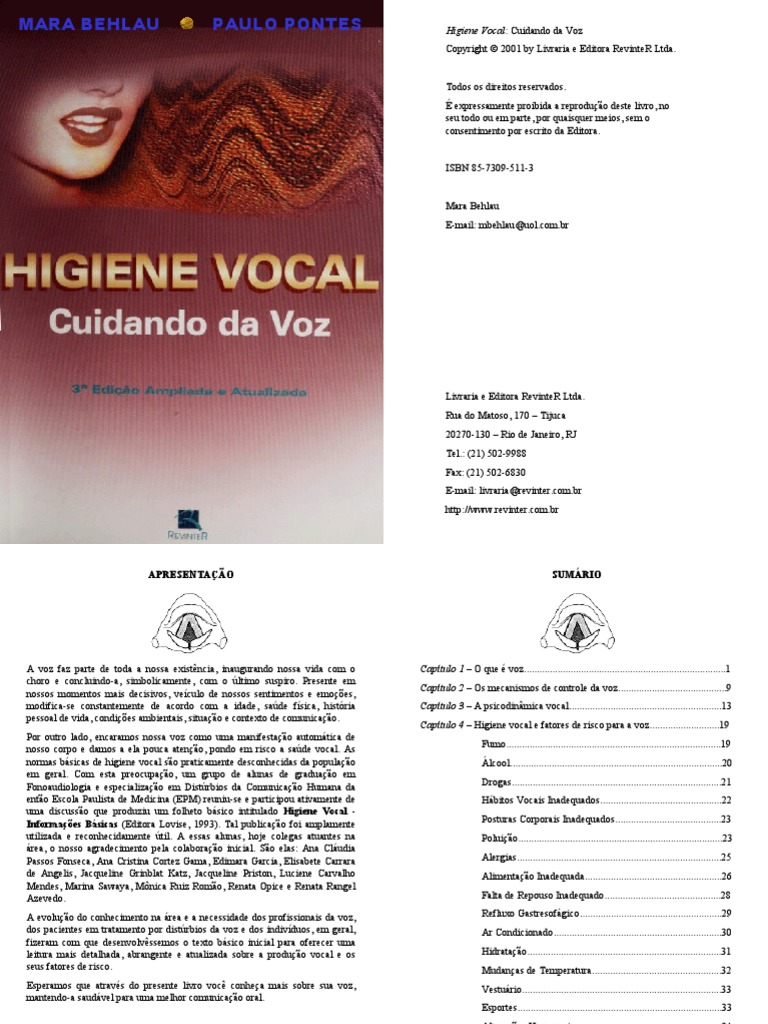 08 Higiene Vocal Cuidando Da Voz | PDF | Voz humana | Canto