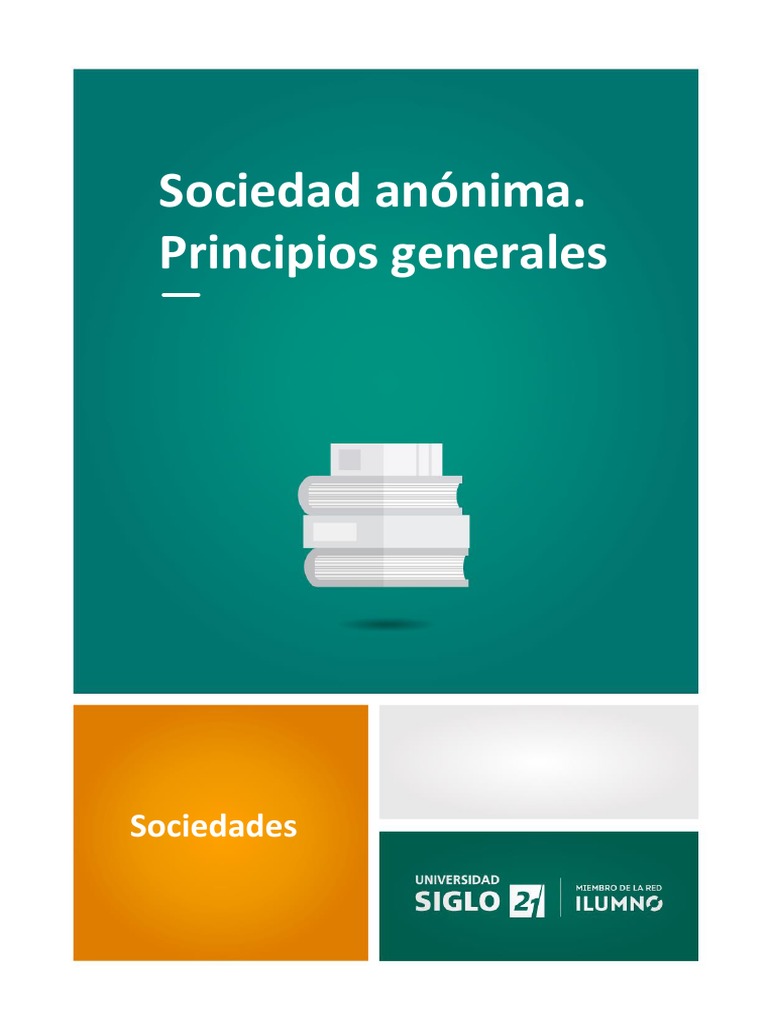 Sociedad Anónima. Principios Generales | PDF | Compartir (Finanzas) | Sociedad de ...