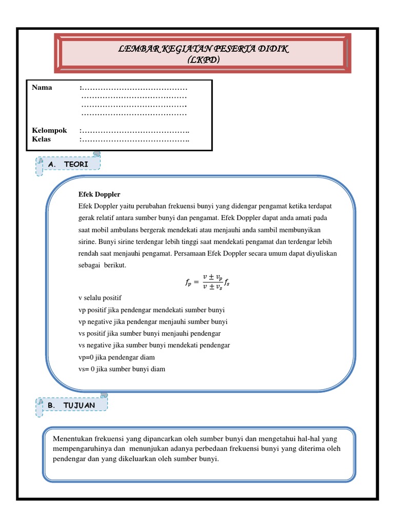 LKPD Efek Doppler | PDF