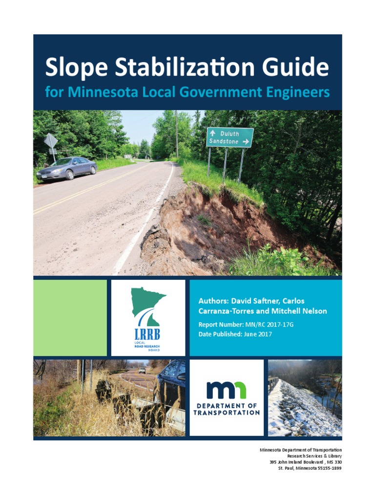 Slope Stabilization Guide: For Minnesota Local Government Engineers ...