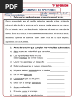 Ejercicios de Sujeto Tácito y Expreso | PDF | Asunto (gramática) | Verbo