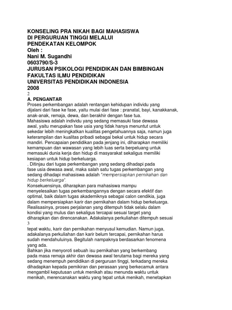 Konseling Pra Nikah | PDF