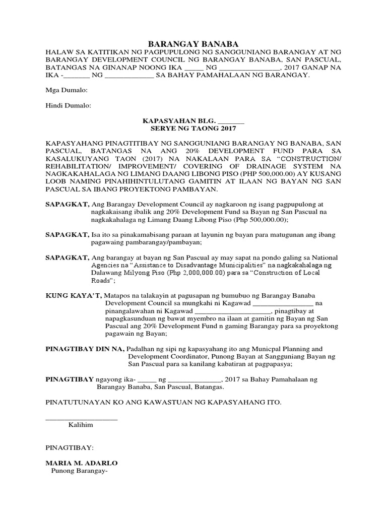 Barangay Banaba | PDF
