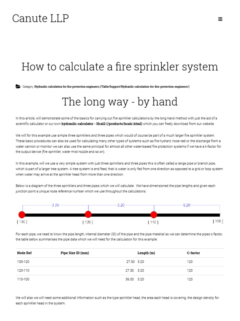 1how To Calculate A Fire Sprinkler System | PDF | Fire Sprinkler System ...