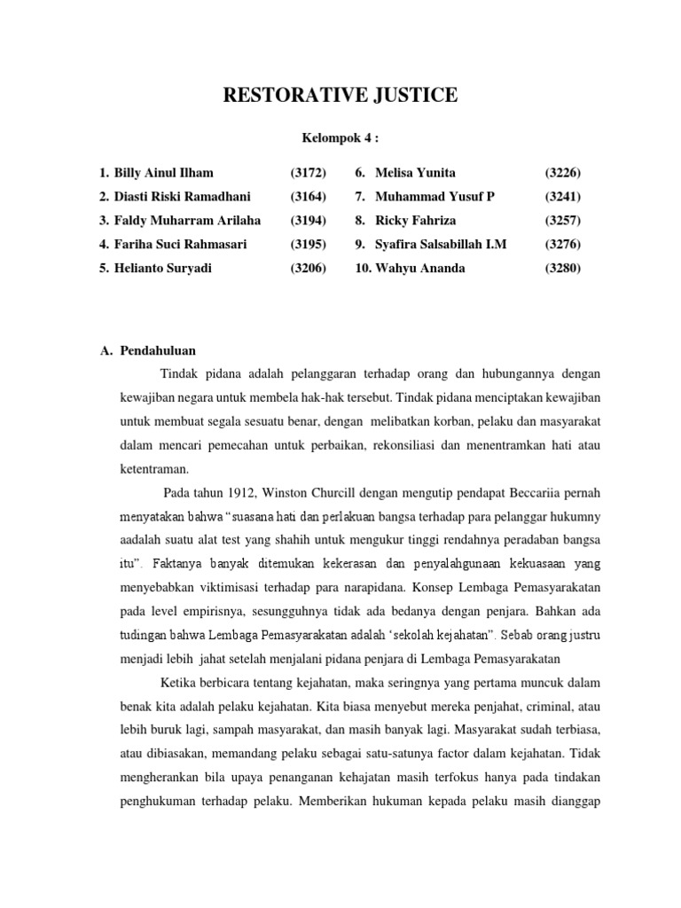 Restorative Justice Pdf