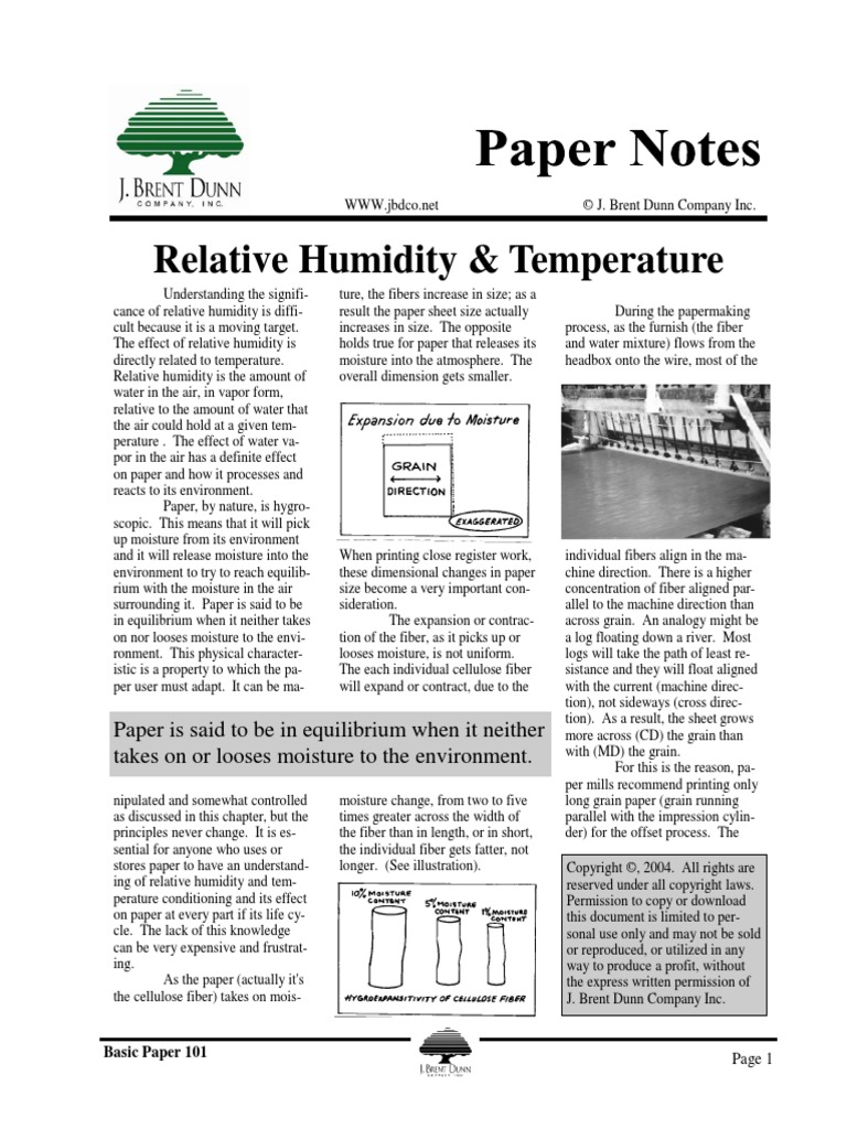 Relative Humidity and Temperature | PDF | Relative Humidity | Humidity