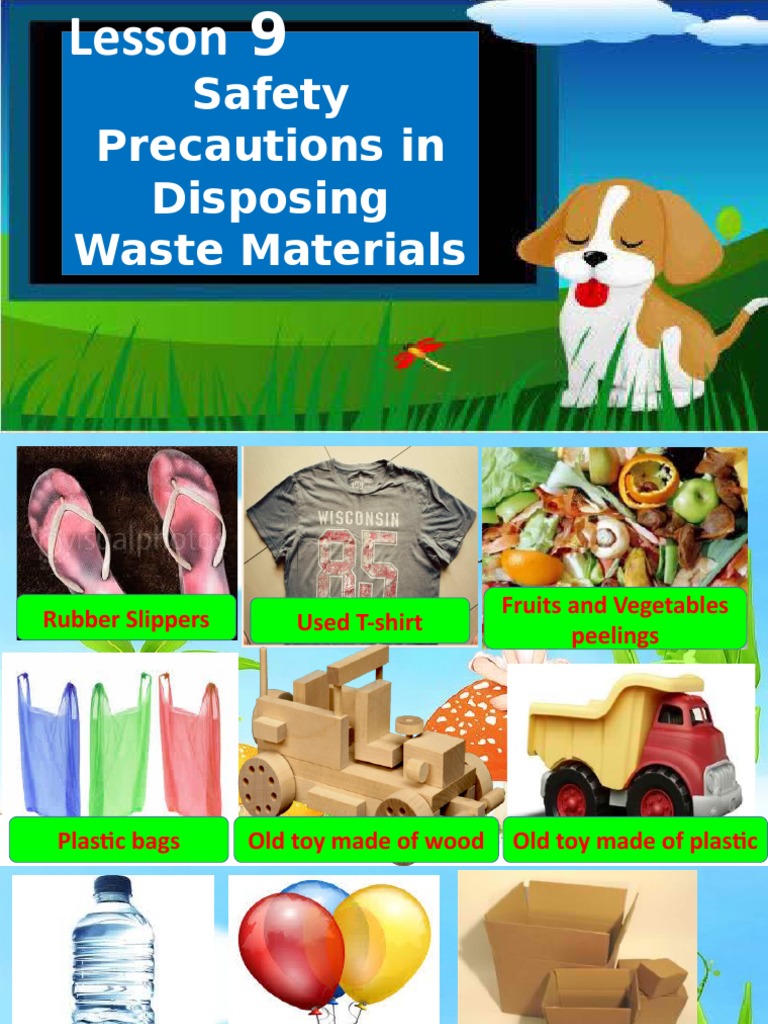 Lesson 9 Safety Precautions in Disposing Waste Materials | PDF | Plastic | Syringe