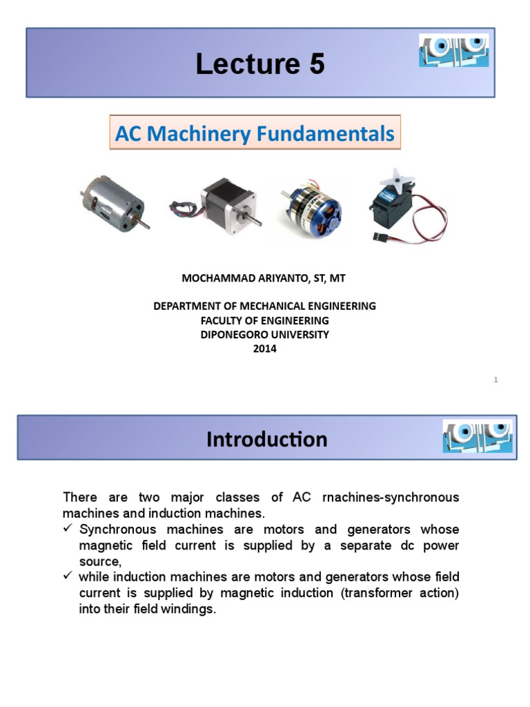 Lecture - 5 AC Machinary Fundamentals | PDF | Magnetic Field ...