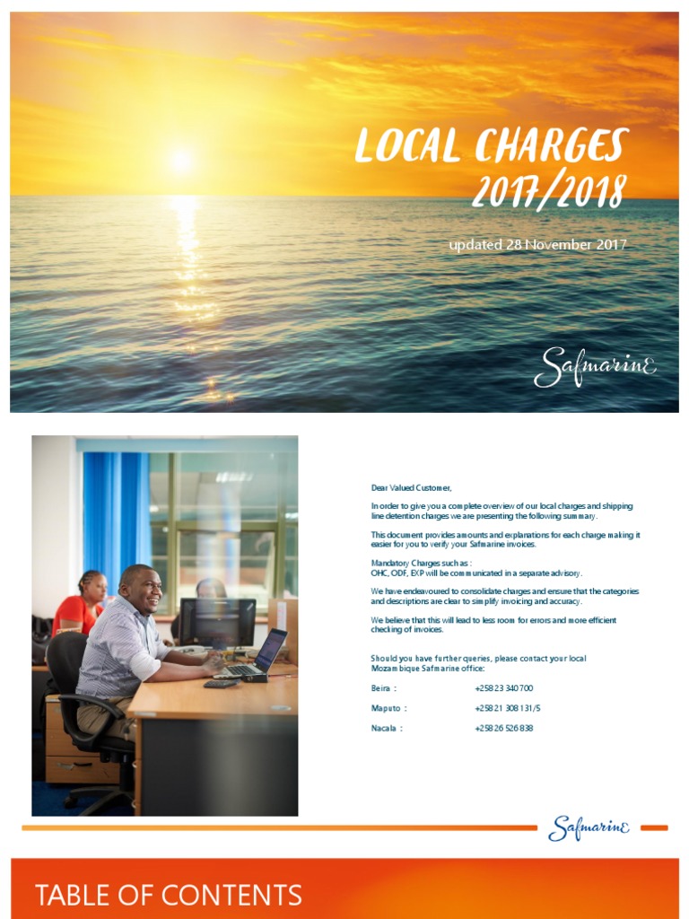 Local Charges 2017/2018: Updated 28 November 2017 | PDF | Cargo | Bill ...