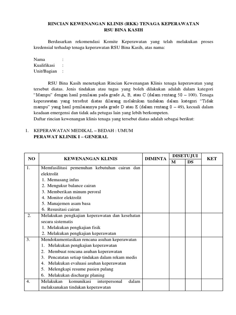 RKK Perawat | PDF | Sains & Matematika
