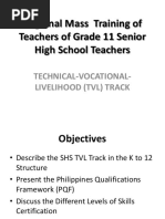 The TLE TVL Framework Overview of SHS TVL | PDF | Curriculum ...
