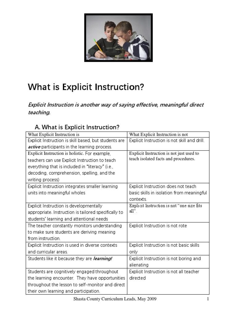 Explicit Instruction | PDF | Educational Assessment | Teachers