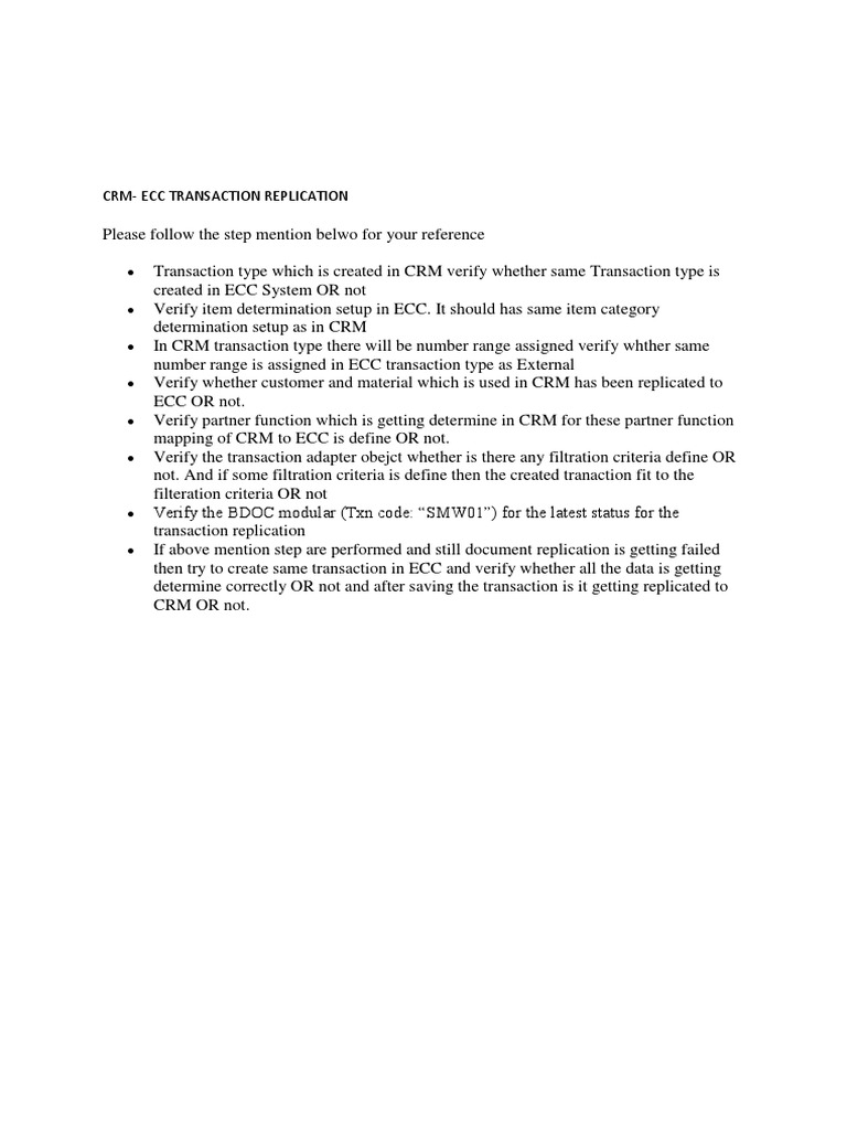 Crm Ecc Transaction Replication Pdf