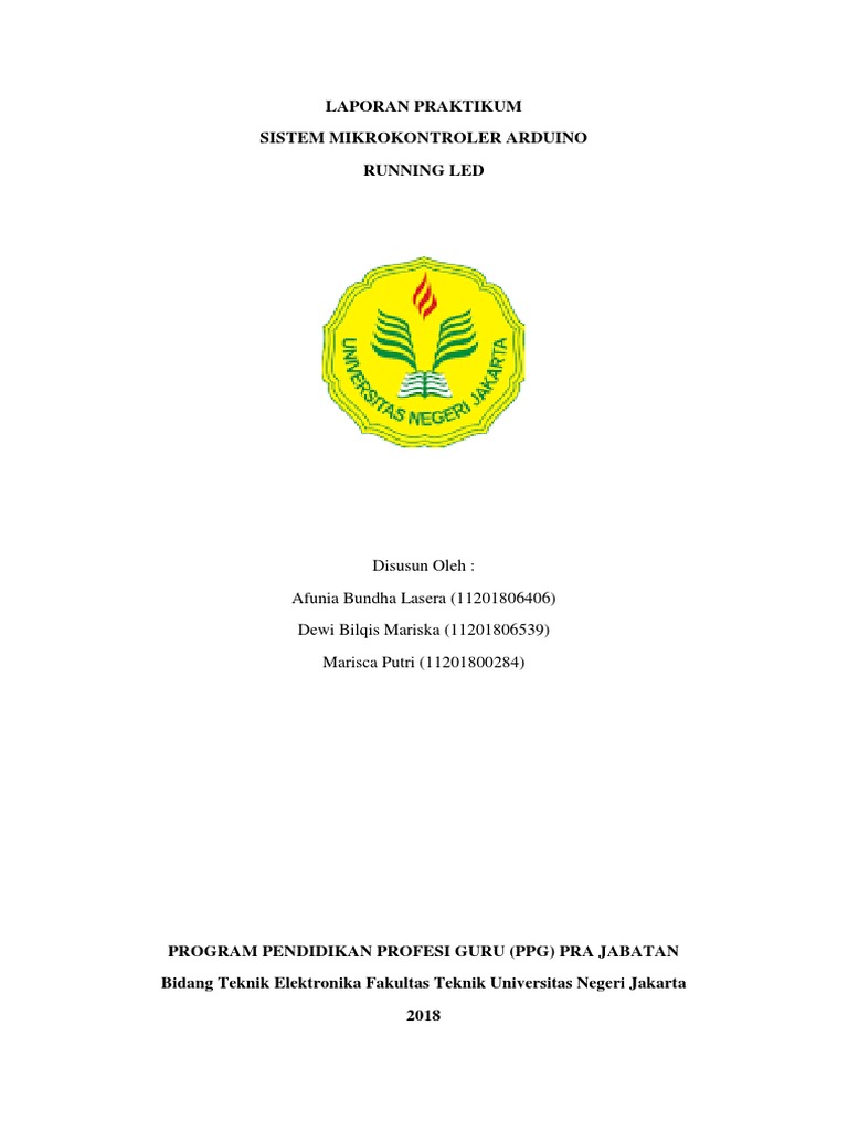 Kelompok 3 - Laporan Running LED - Mikrokontrol - Kls A PPG PJ | PDF