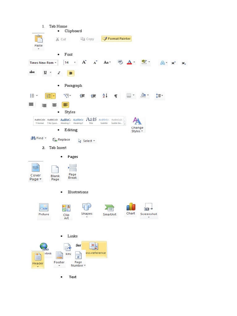 Overview of Home Tab Functions | PDF
