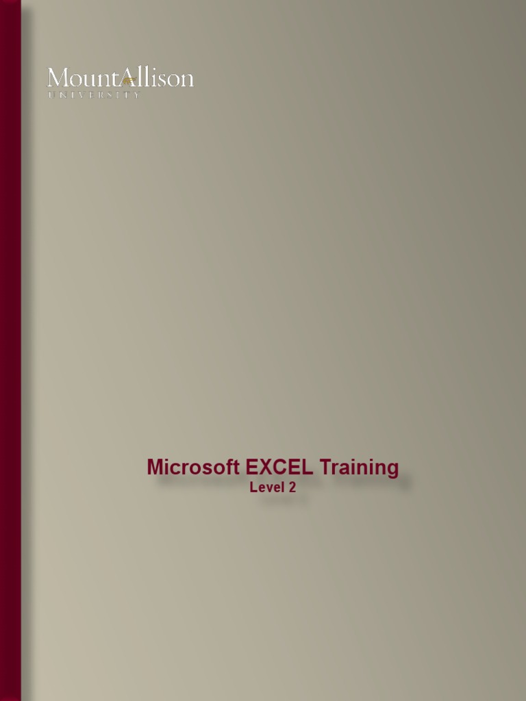 Excel Training - Level 2 | PDF | Microsoft Excel | Password