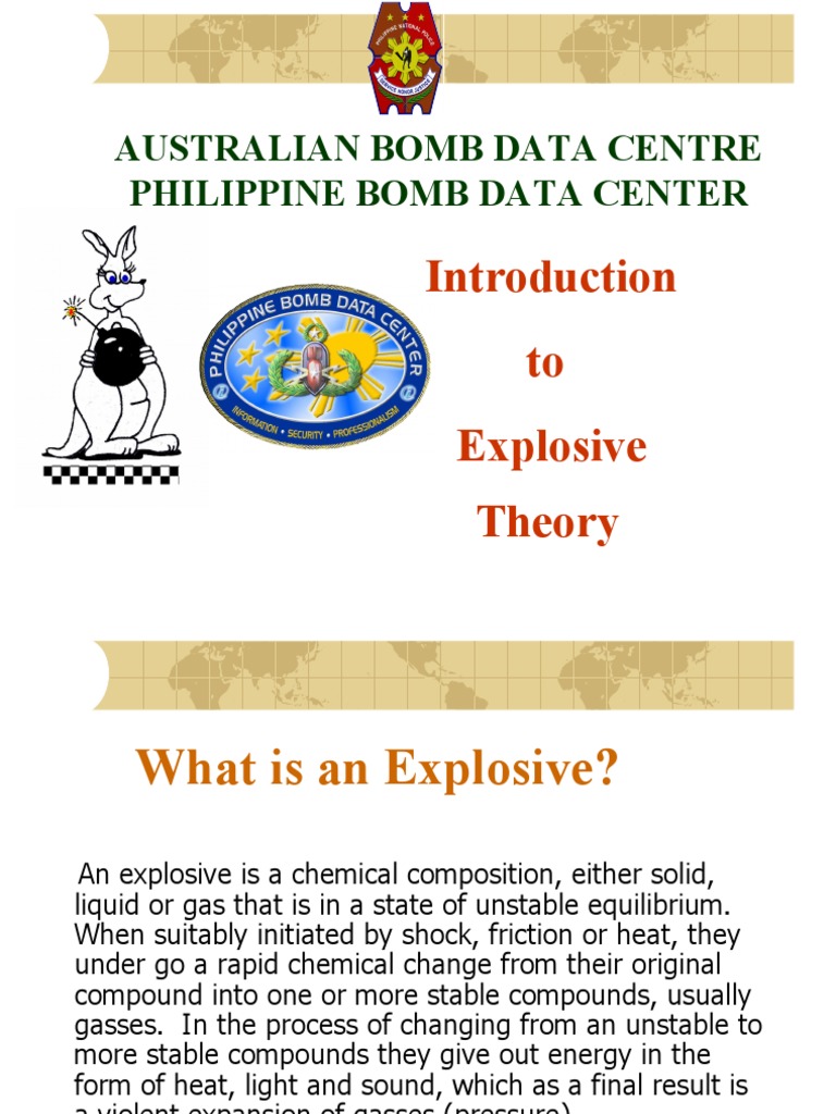 Australian Bomb Data Centre Philippine Bomb Data Center: To Explosive ...
