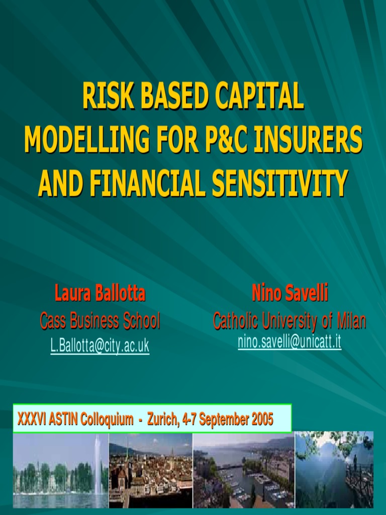 Risk Based Capital Modelling For P&C Insurers and Financial Sensitivity ...