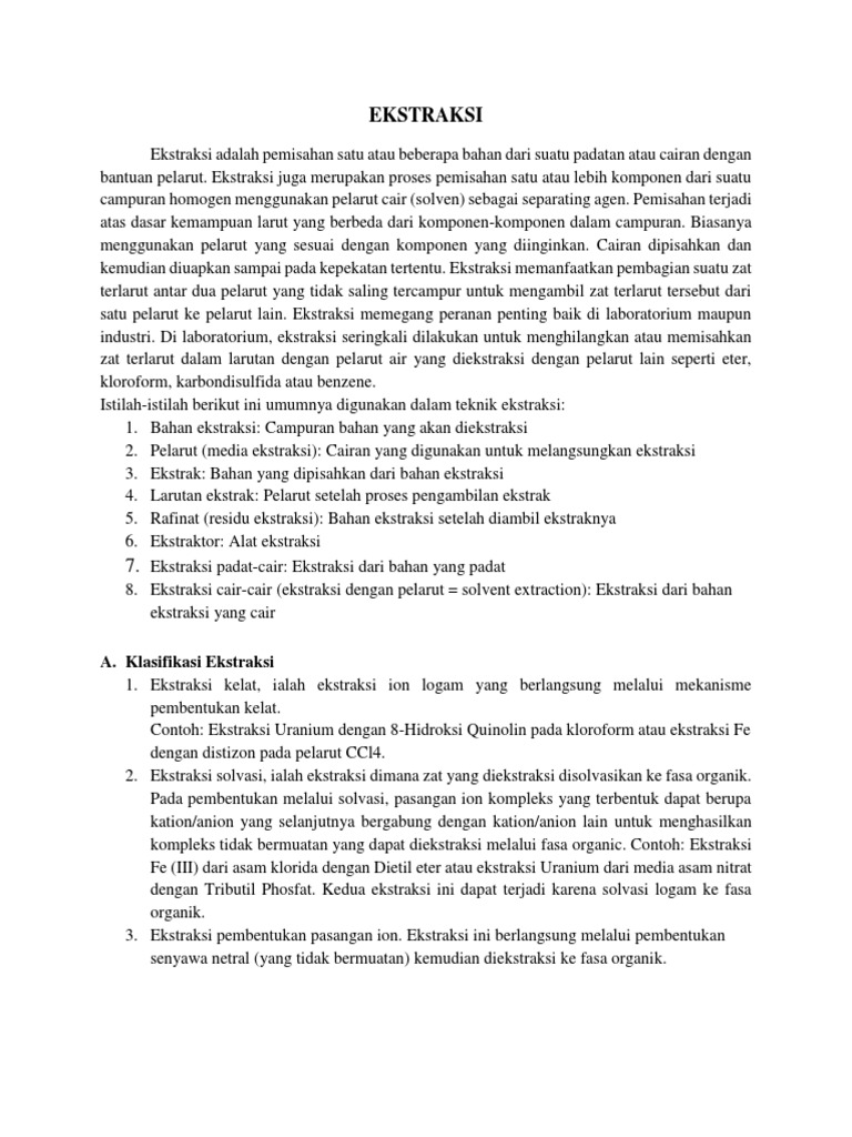 Tugas Labtek Ekstraksi | PDF