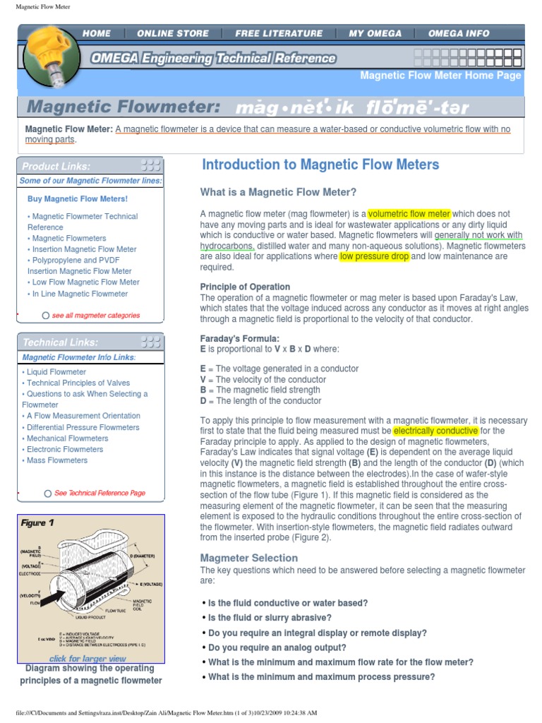 Magnetic Flow Meter | PDF | Flow Measurement | Magnetic Field