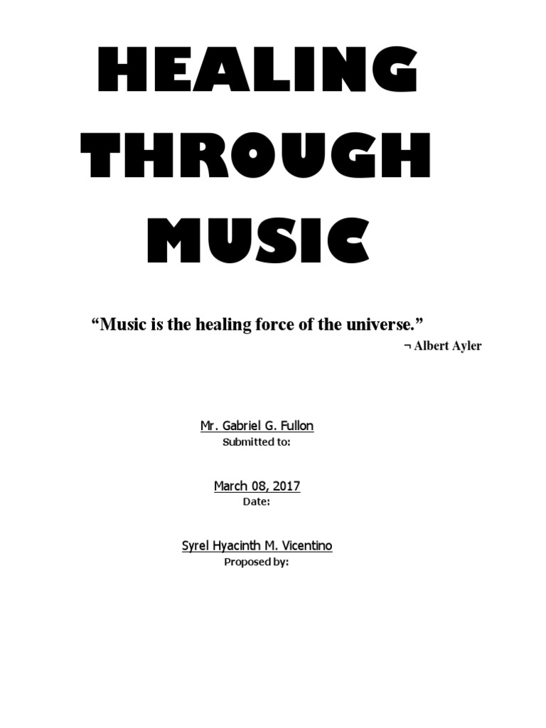 Healing Through Music | PDF | Pain | Survey Methodology