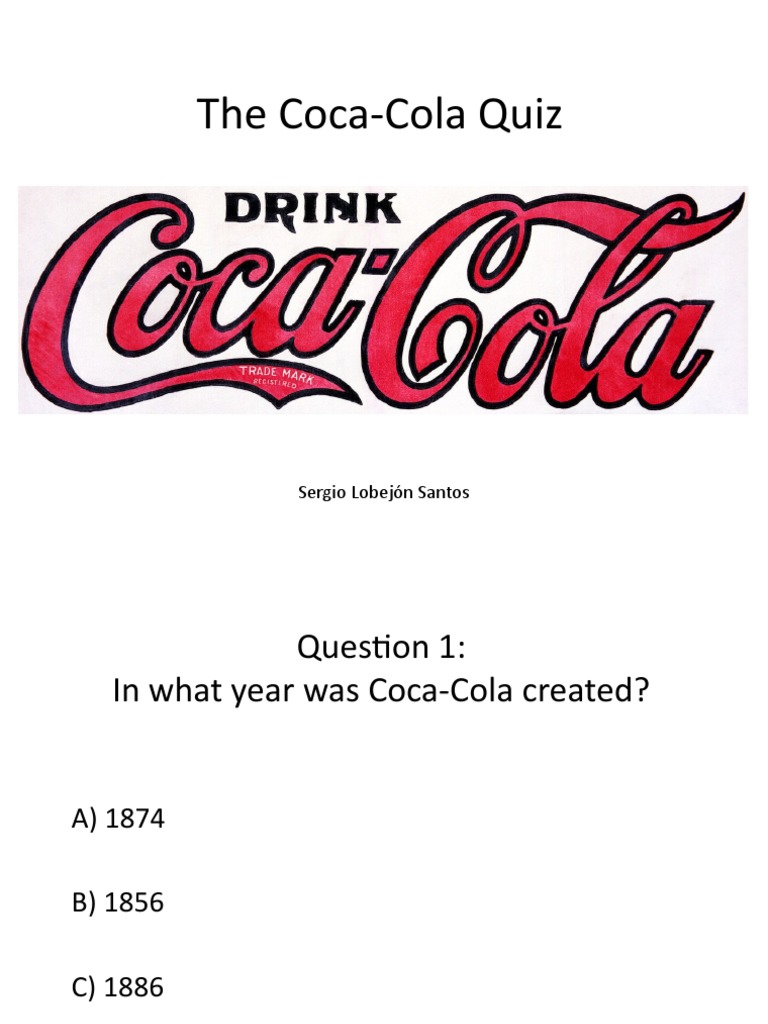 The Coca-Cola Quiz: Sergio Lobejón Santos | PDF