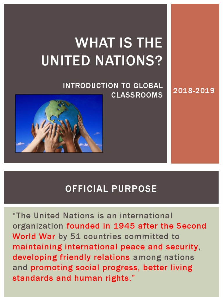 Intro To Un 2018 | PDF | United Nations General Assembly | United Nations