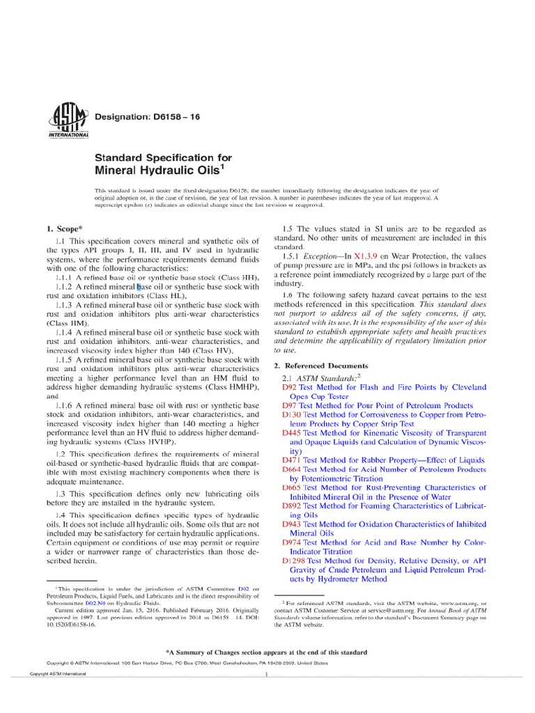 Astm D 6158-16 PDF | PDF