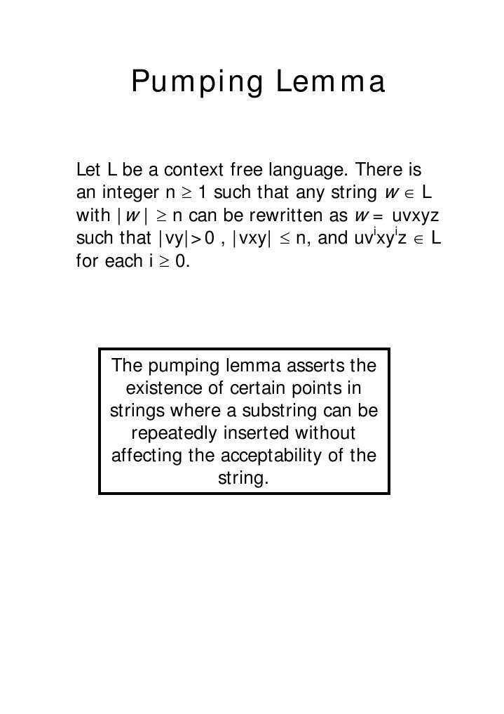 Pumping Lemma CF | PDF | String (Computer Science) | Grammar