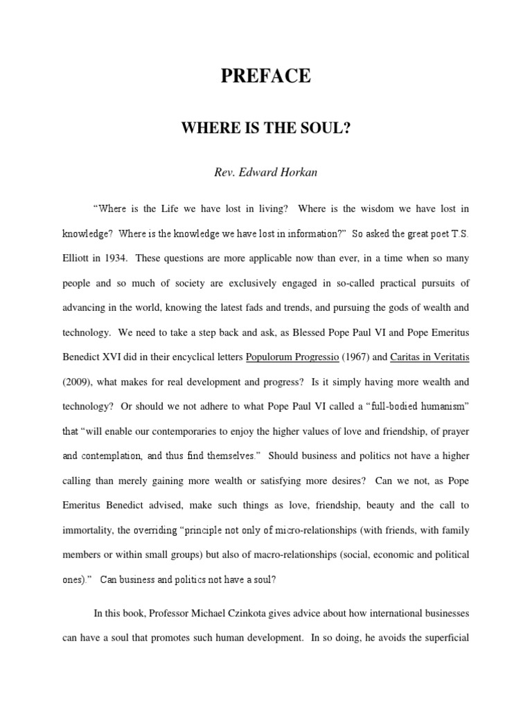 Preface From Soul | PDF | Human Development (Humanity) | Soul