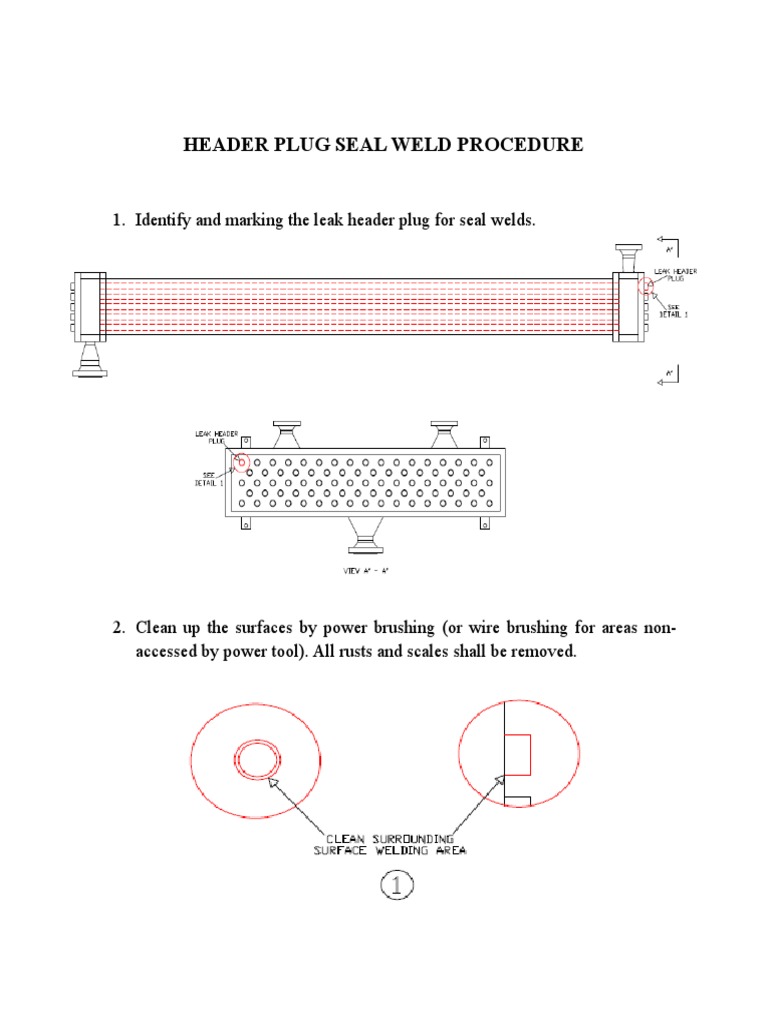 Header Plug Seal Weld Procedure | PDF