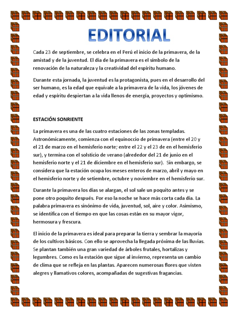 Editorial Primavera | PDF | Temporada de primavera) | Naturaleza