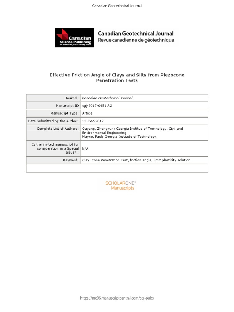 CGJ 2017 0451 | PDF | Geotechnical Engineering | Soil Mechanics