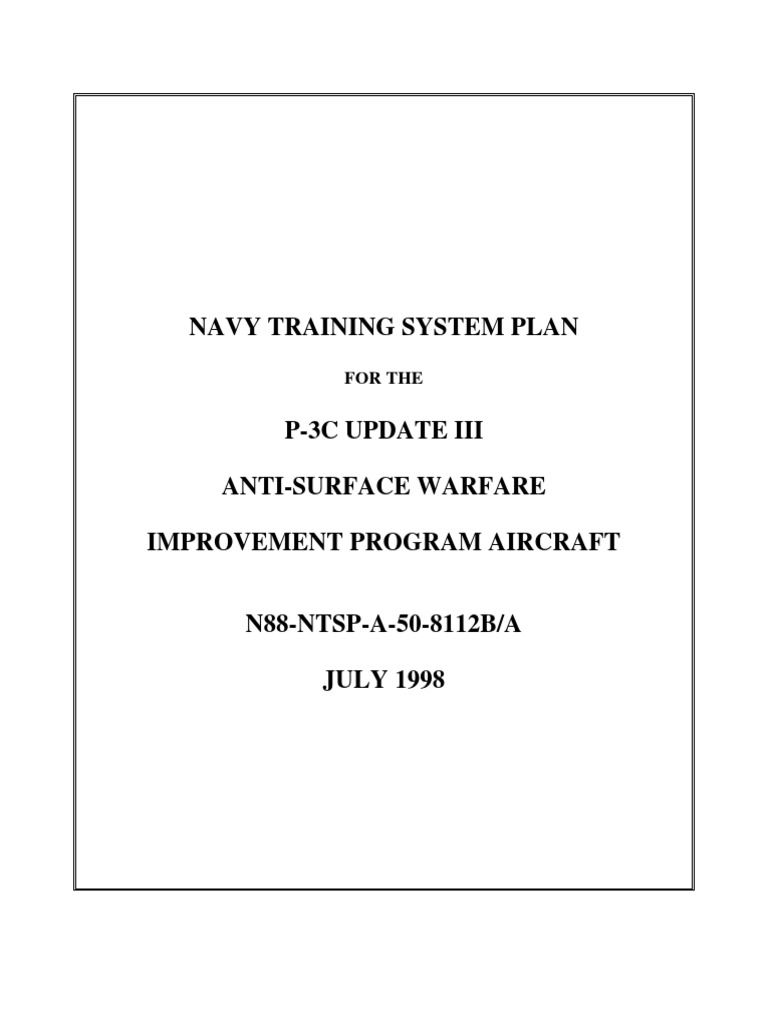 Navy Training System Plan: For The | PDF