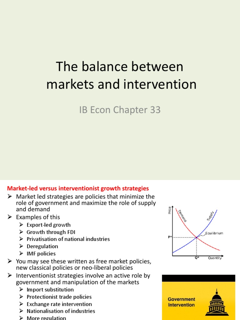 The Balance Between Markets and Intervention: IB Econ Chapter 33 | PDF ...