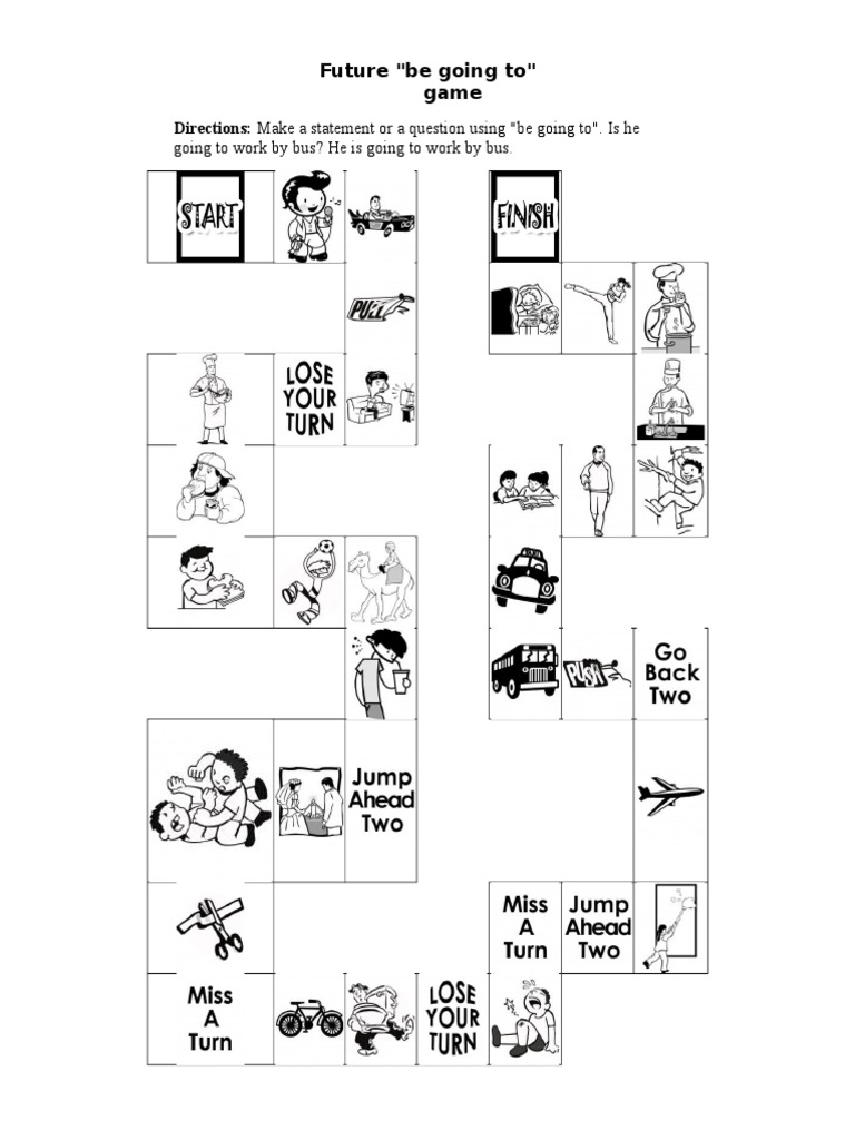 Future "Be Going To" Exercise | PDF | Games & Activities