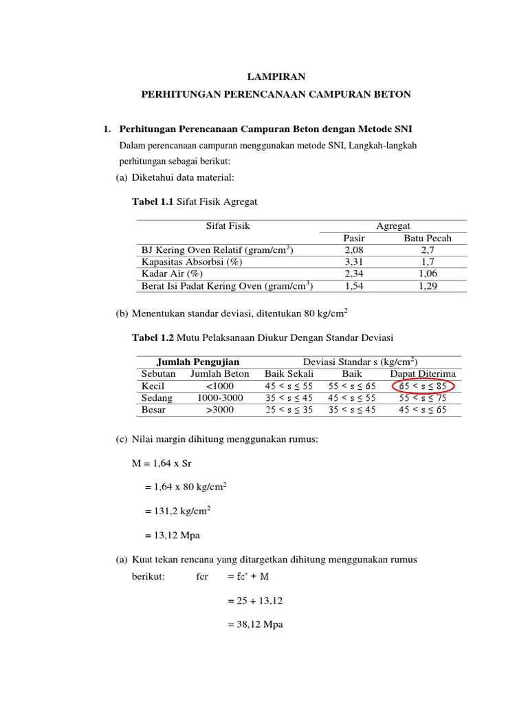 Lampiran Perhitungan | PDF