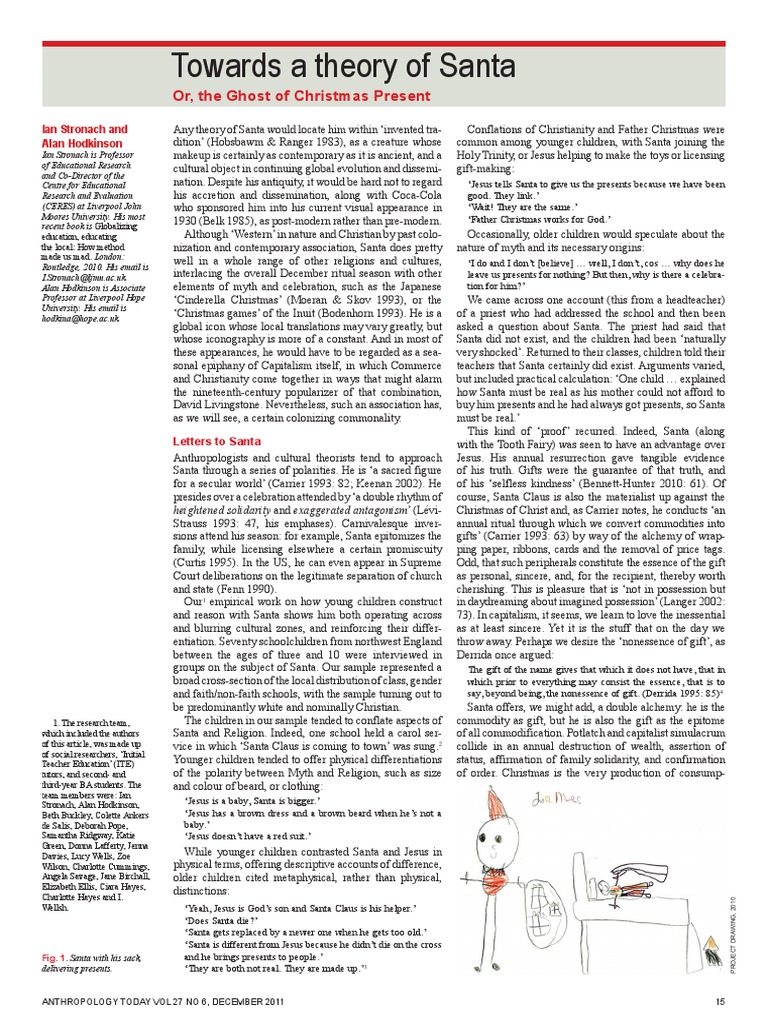 Towards A Theory of Santa: Or, The Ghost of Christmas Present | PDF ...