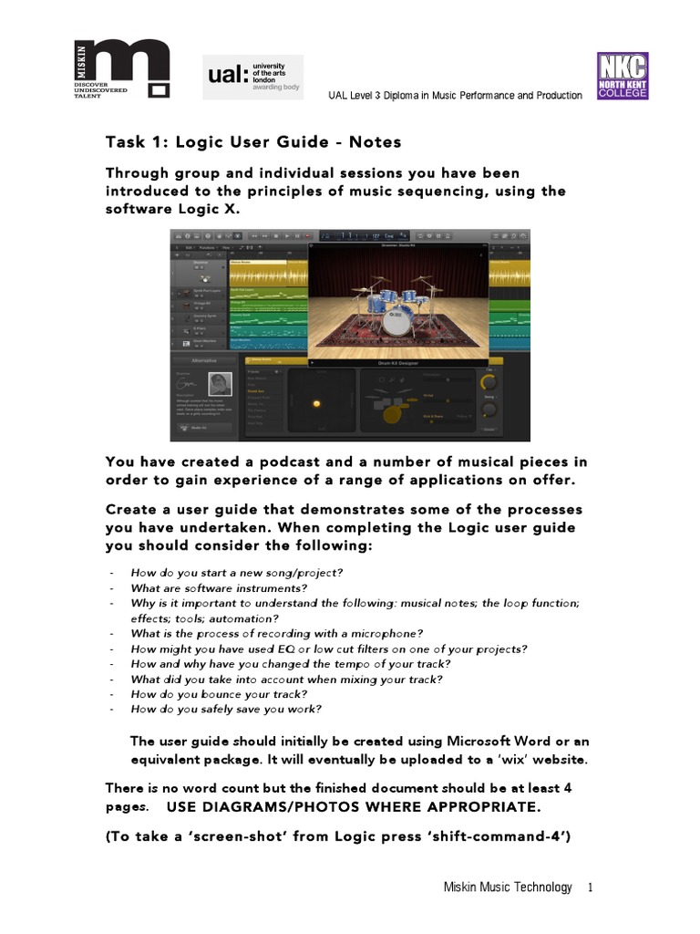 UAL BRIEF 1 Unit Logic User Guide Notes | PDF | Podcast | Computing