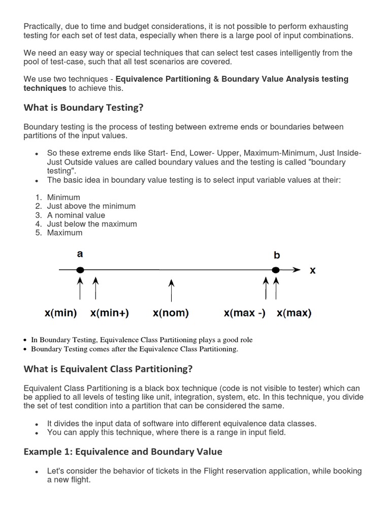 Equivalence Partitioning & Boundary Testing | PDF | Areas Of Computer ...