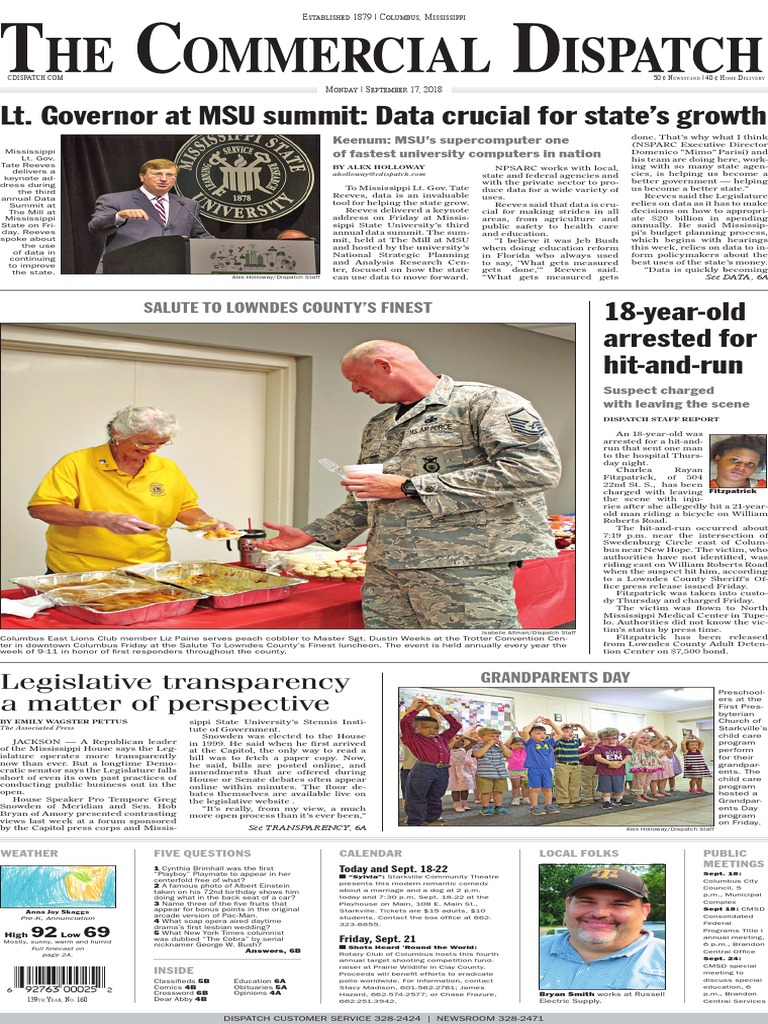 Commercial Dispatch Eedition 9-17-18 | PDF | Barack Obama | Republican ...